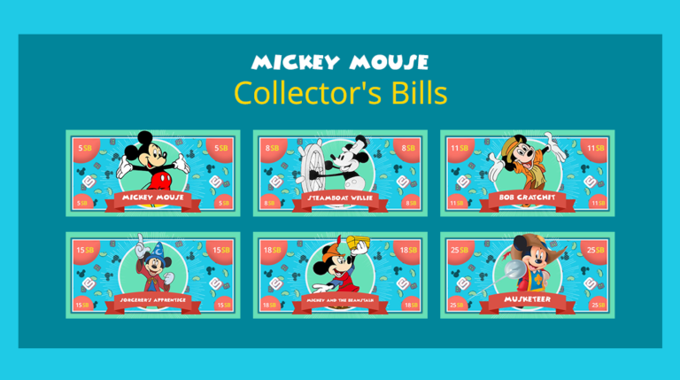 Mickey Mouse Collector's Bills - The Daily Swag