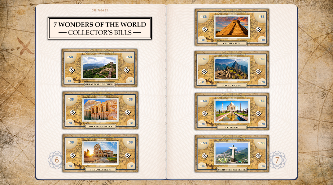 7 Wonders Of The World Collector's Bills - The Daily Swag