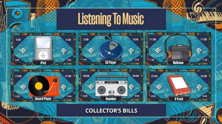 Listening To Music Collector's Bills - The Daily Swag