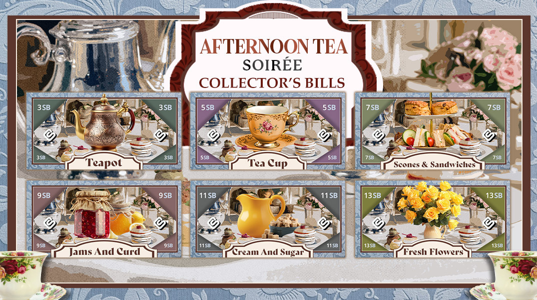 Afternoon Tea Soiree Collector's Bills - The Daily Swag